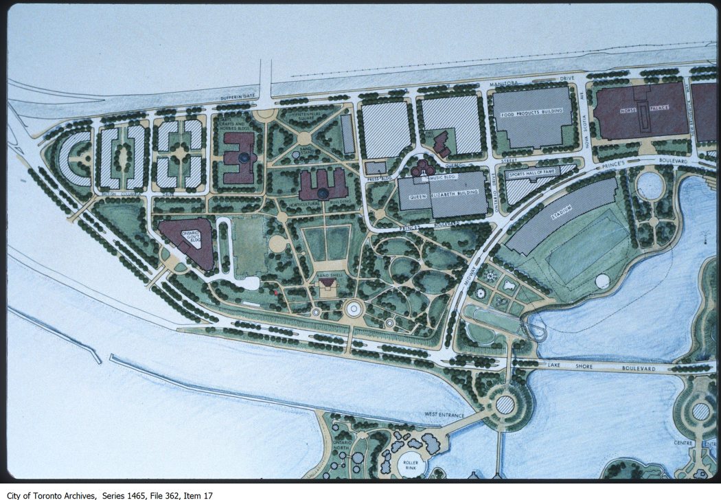 1978-87 - Map of proposed Exhibition Place redevelopment - Toronto Guardian