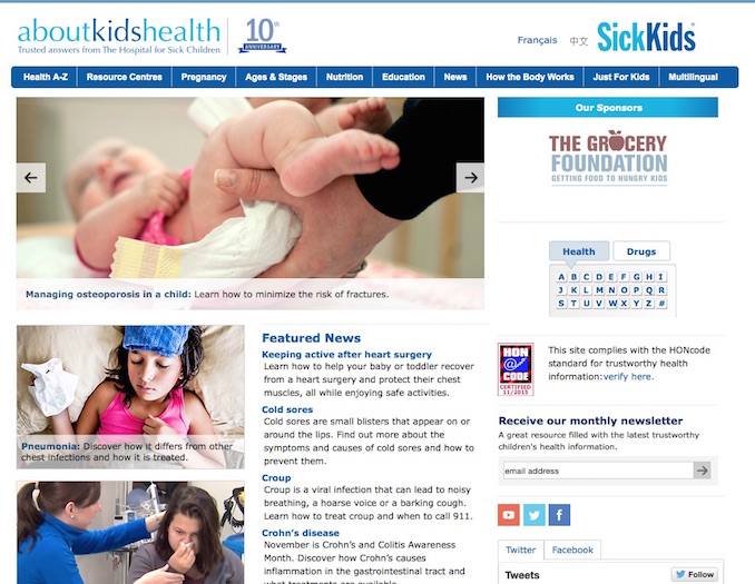 About Kids Health Website