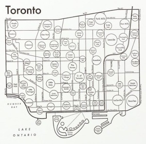 Mental Map of Toronto Neighbourhoods