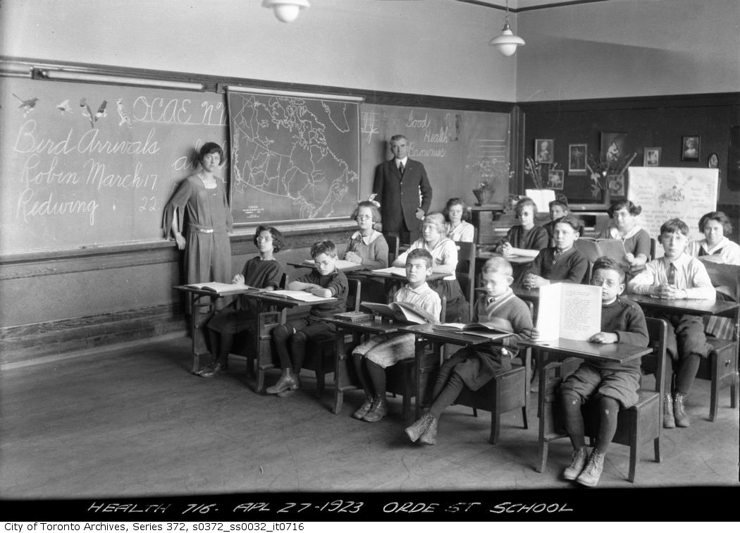 Vintage Photographs of School Students in Toronto