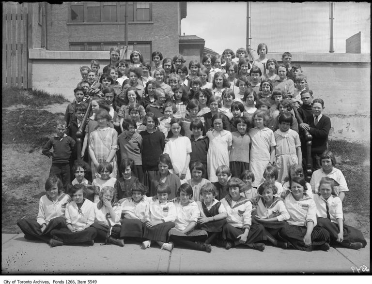Vintage Photographs of School Students in Toronto