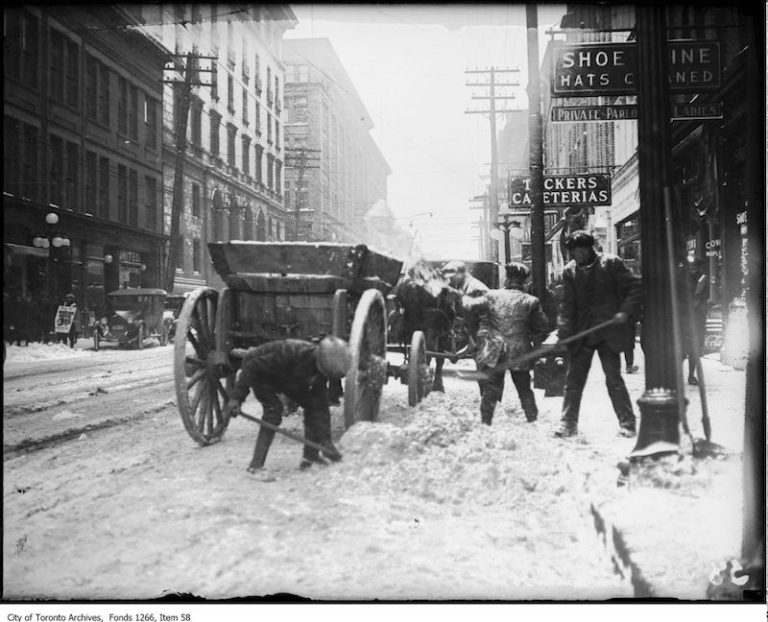 Vintage Photographs of Toronto Snow Storms and Aftermaths