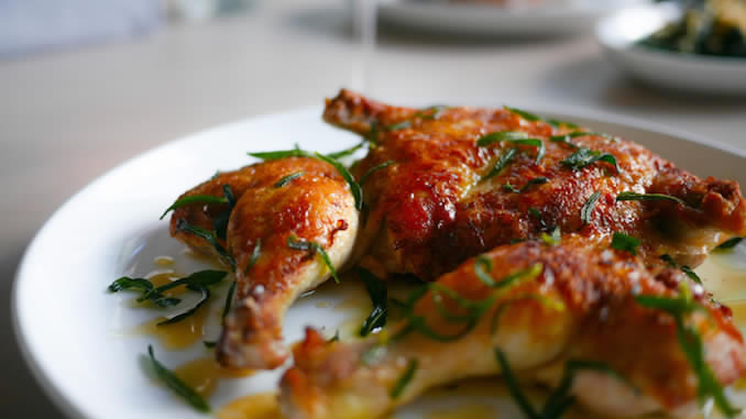 Roasted Cornish Hen Recipe with Rosemary & Chili Honey from Figo