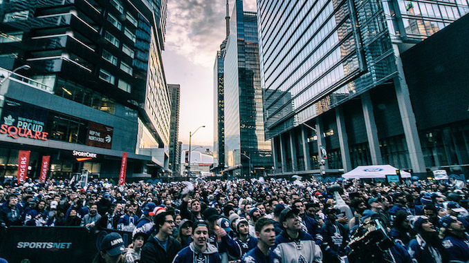 The Crowd at Maple Leaf Square by Toronto's A Great Capture