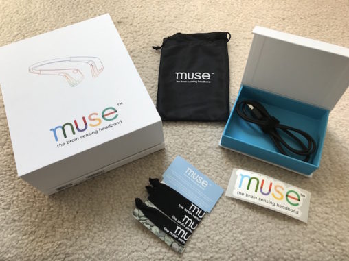 Using technology for meditation with Muse, the brain sensing headband