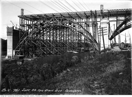 Vintage Photographs of the Construction of the Bloor Street Viaduct