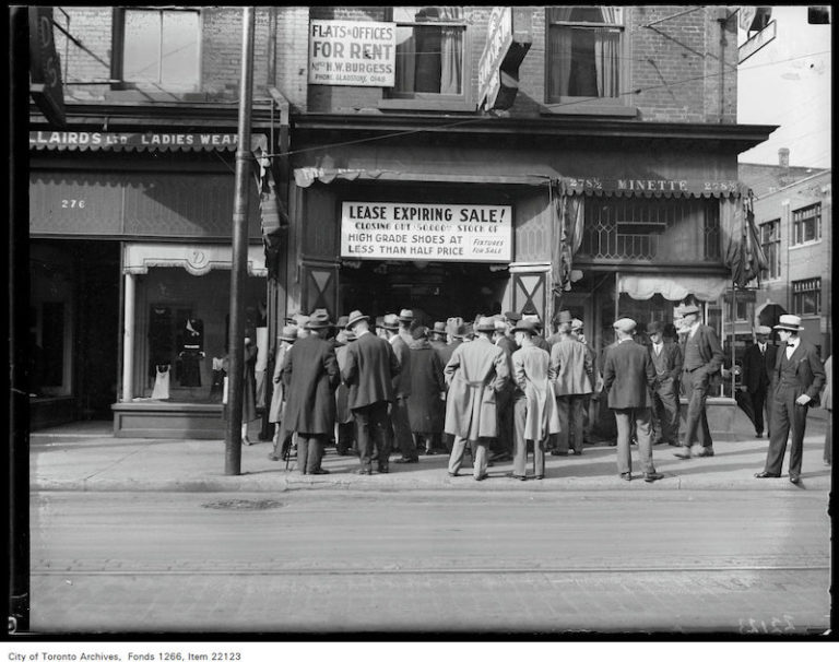 Photographs of Old Shoe Stores in Toronto