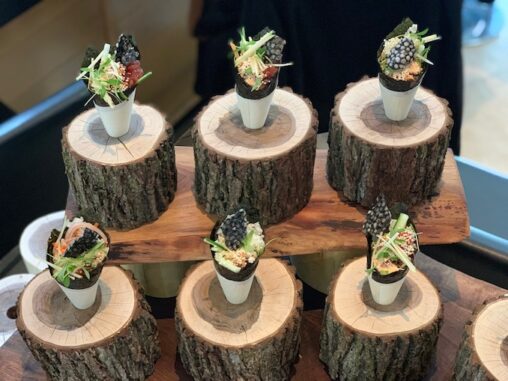 Sushi Cones with Yellowfin Tuna in Poke Dressing