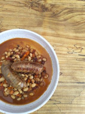 Garlic Miso Sausage Cassoulet by Chris Locke of Marben Restaurant