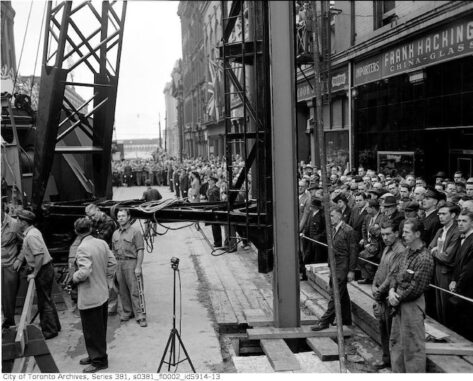 Vintage Photographs from the Construction of the Toronto Subway