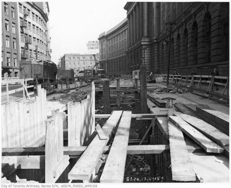 Vintage Photographs from the Construction of the Toronto Subway