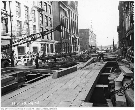 Vintage Photographs from the Construction of the Toronto Subway