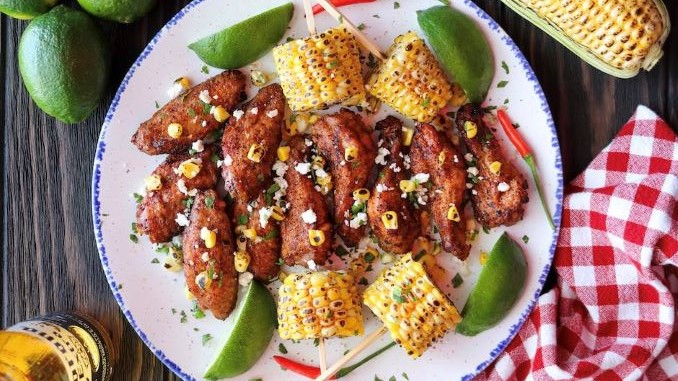 Elote from the "Wing Crush" cookbook by Chef Paula Stachyra