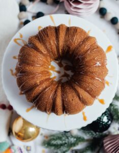 Chai Tea Cake with Salted Caramel Glaze from Cookbook More Mandy's