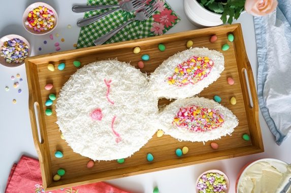 Recipe for Bunny Coconut Carrot Cake from Mazola
